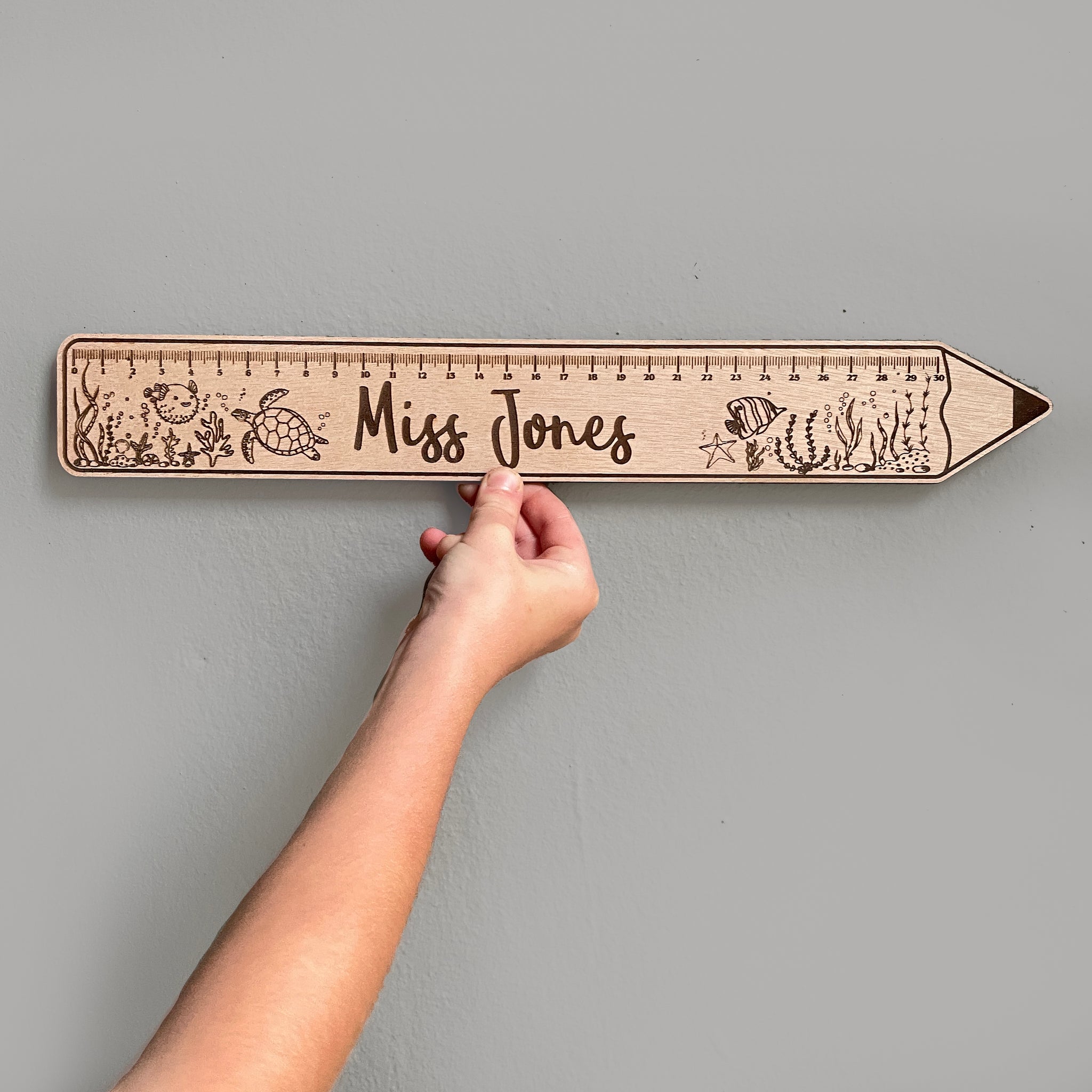 Engraved Teacher Ruler – Hello Cool Designs