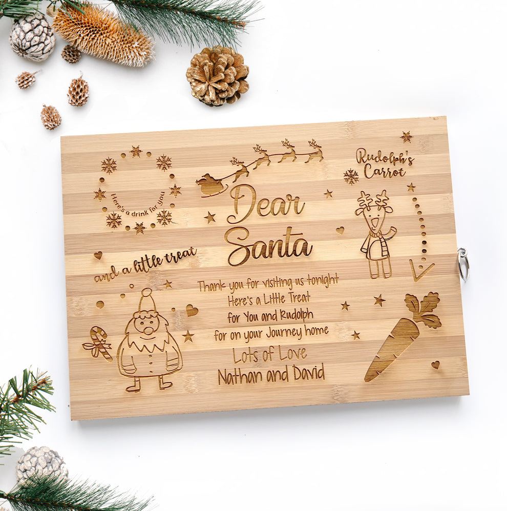 Personalised engraved Santa Cutting Board – Hello Cool Designs